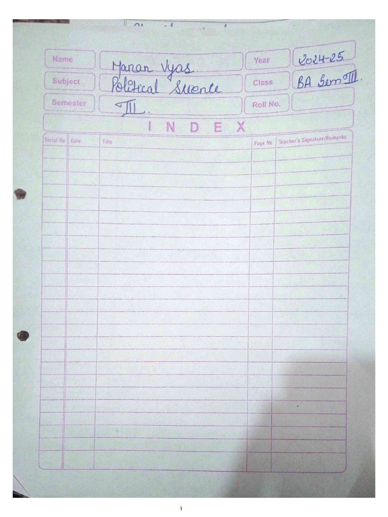 Political Science Assignment | PDF