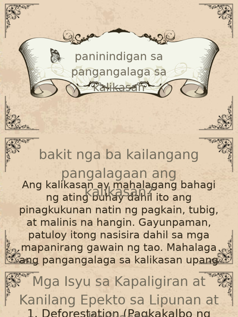Paninindigan Sa Pangangalaga Sa Kalikasan | PDF