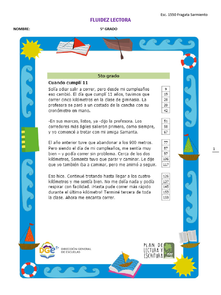 Cuadernillo Fluidez Lectora | PDF