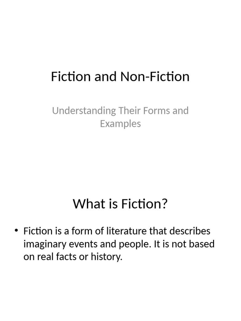 Fiction vs Non-Fiction Explained | PDF