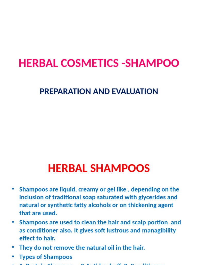 Herbal Cosmetics Lesson 3 | PDF