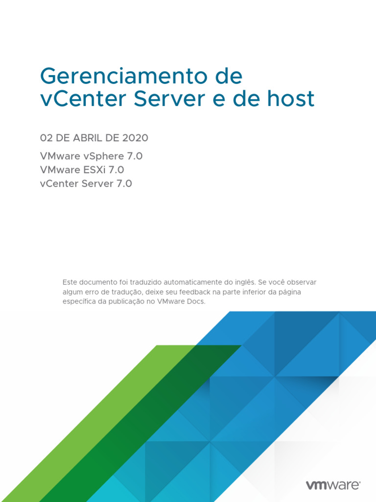 Vsphere Esxi Vcenter Server 70 Host Management Guide | PDF | Máquina virtual | Rede de computadores