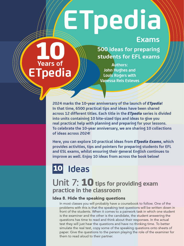 10 Idea Set Pedia Exams | PDF | Question | English As A Second Or ...