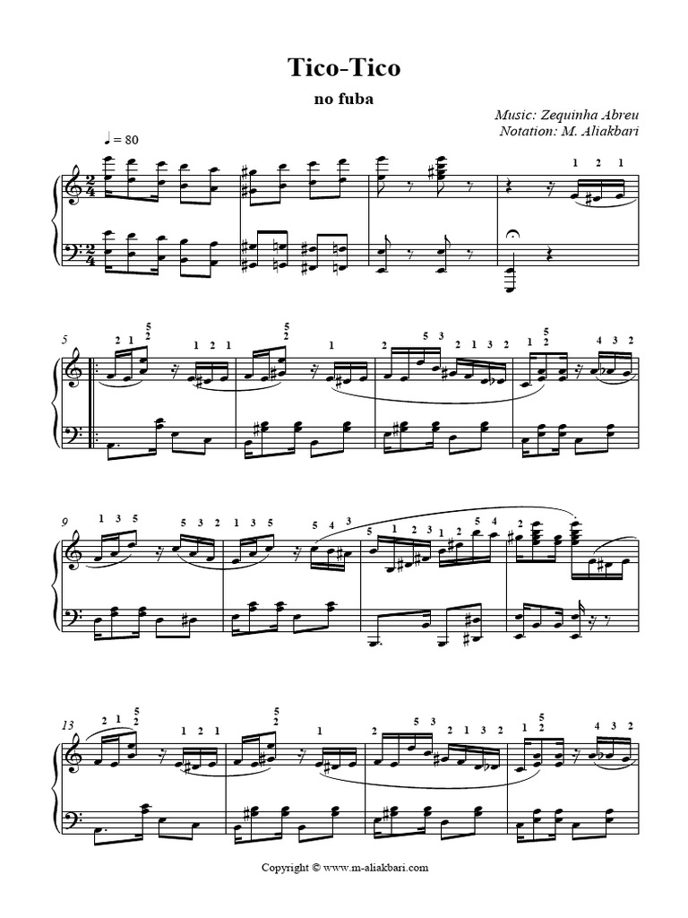 Carmen Miranda - Tico-Tico No Fubá | PDF