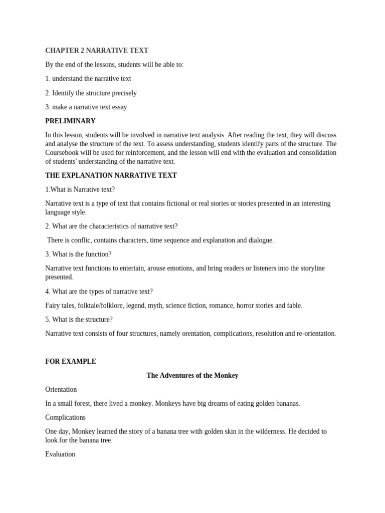 Draft Chapter 2 Narrative Text | PDF | Narrative | Legends