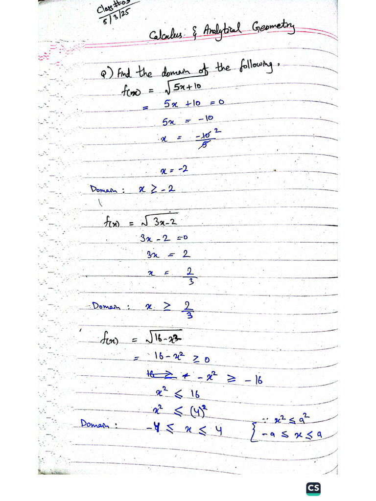 Class 3 Calculus and Analytical Geometry | PDF