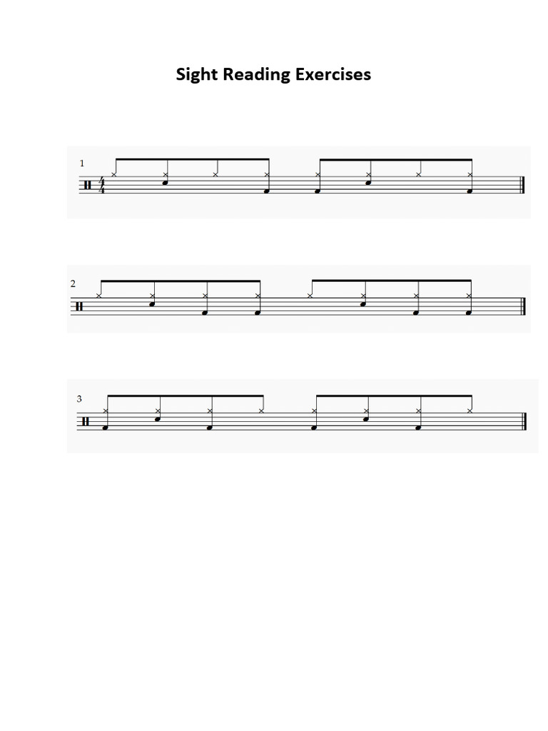 Sight Reading Exercise1 | PDF