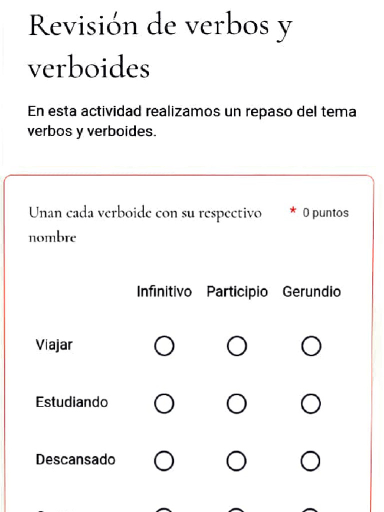 Repaso Verbos y Verboides | PDF | Verbo | Morfología