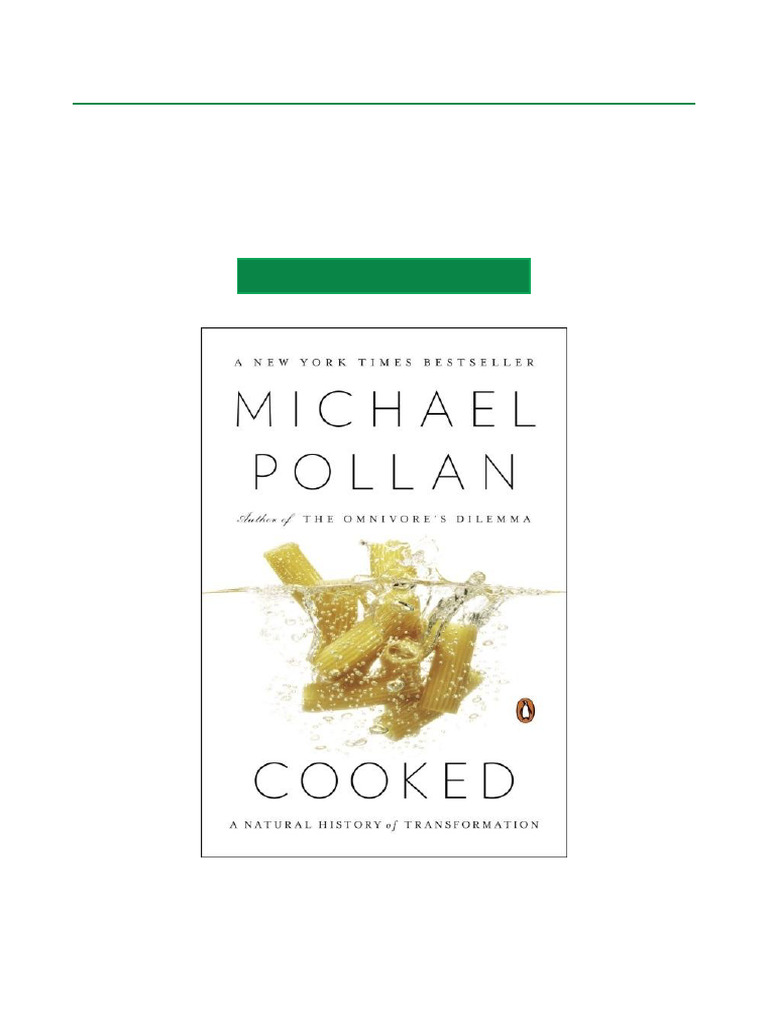 Cooked: A Natural History PDF Download | PDF
