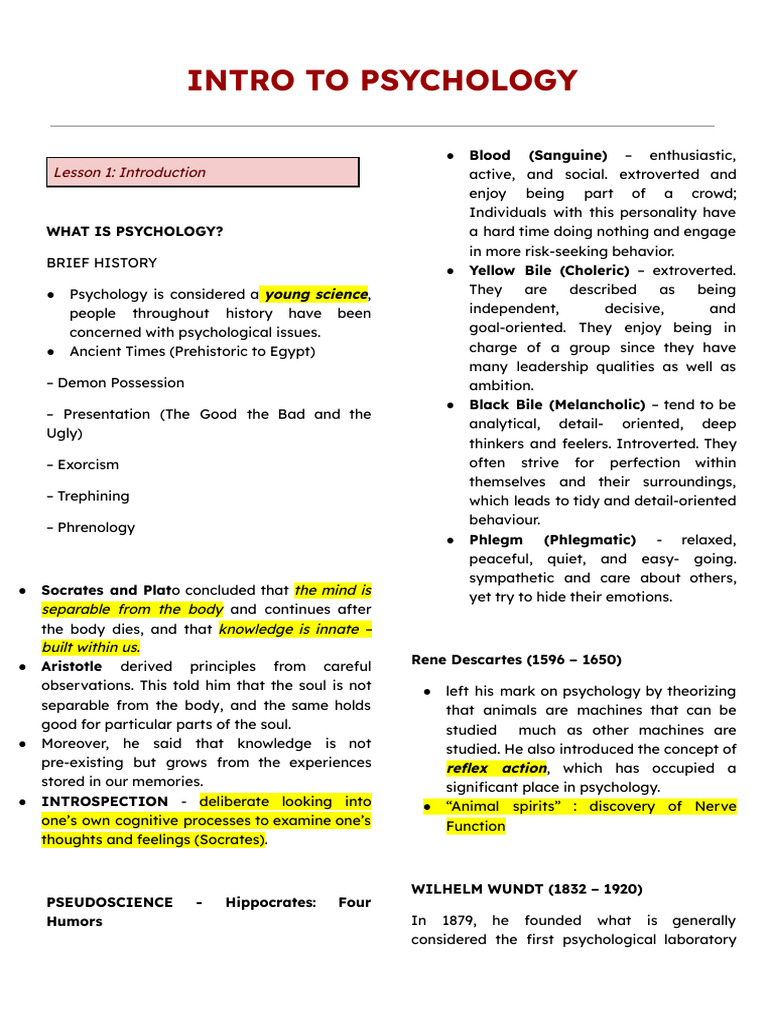 Introduction to Psychology Overview | PDF | Neuron | Axon