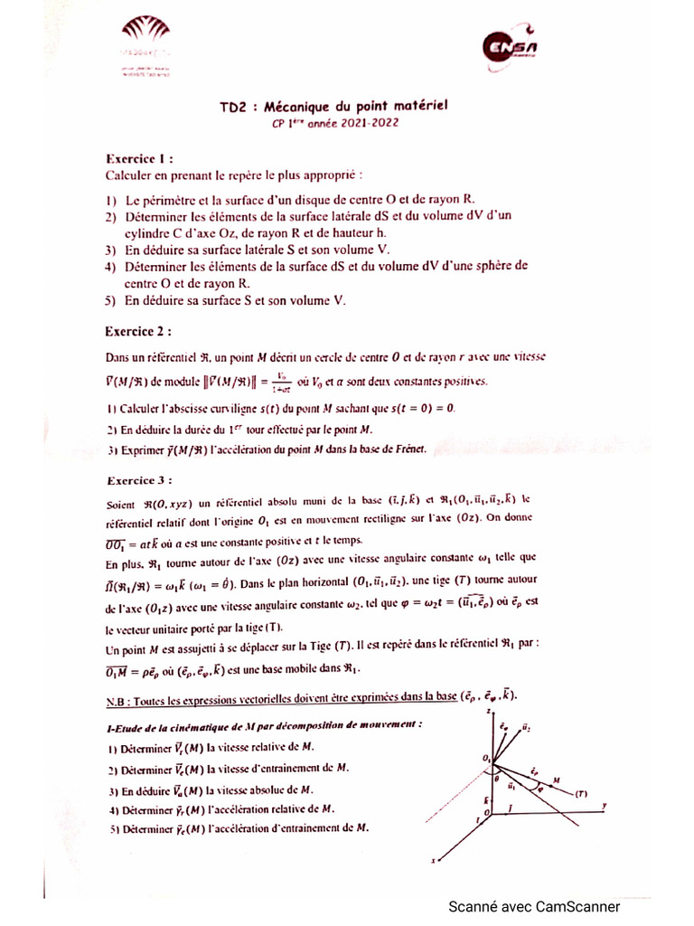 TD 2 Mécanique | PDF