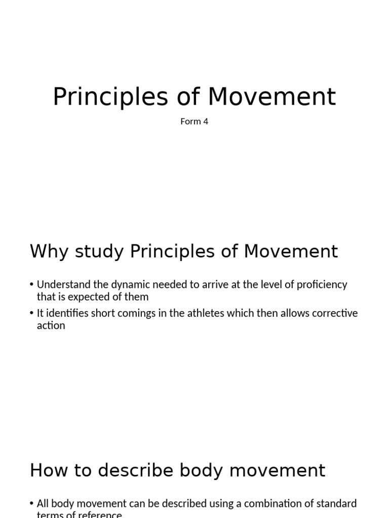 Principles of Movement - Form 4 (Auto-Saved) | PDF | Force | Lever