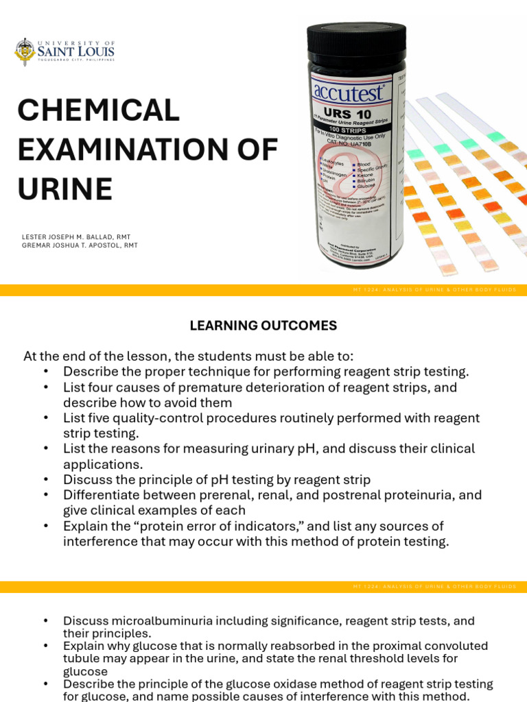 Chemical Analysis of Urine Composition | PDF | Kidney | Urine