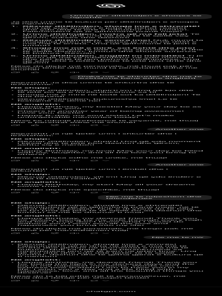 Urime Ditëlindjen Shoqes | PDF