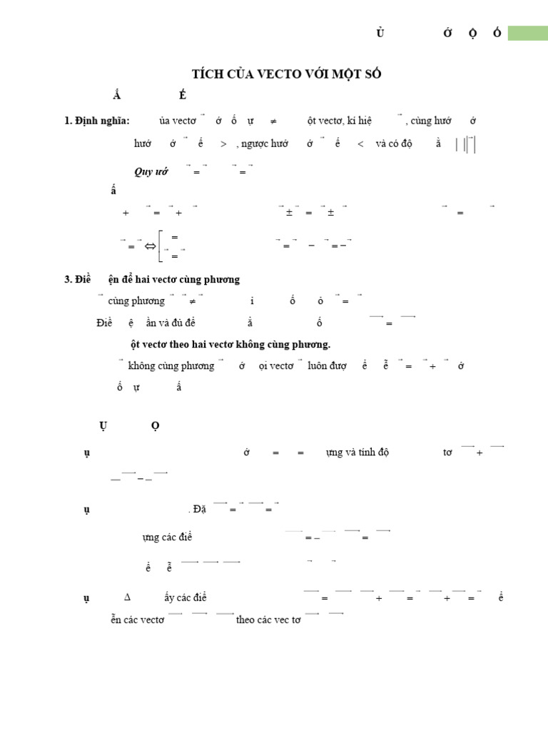 11 - Tích Của Vecto Với Một Số - Đề (1) | PDF
