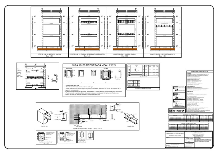 Apeo de Vigas y Reforzamiento Estructural | PDF