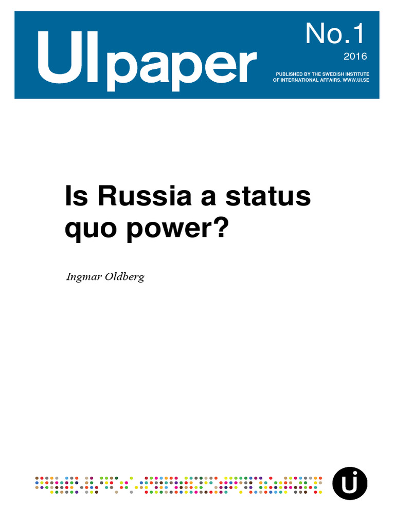 Russia As A Great Power Dimensions of Se | PDF | Russia | World Politics
