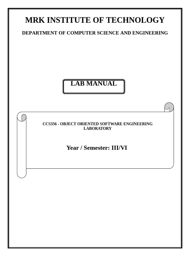 CCS356 Oose Lab | PDF | Use Case | Unified Modeling Language