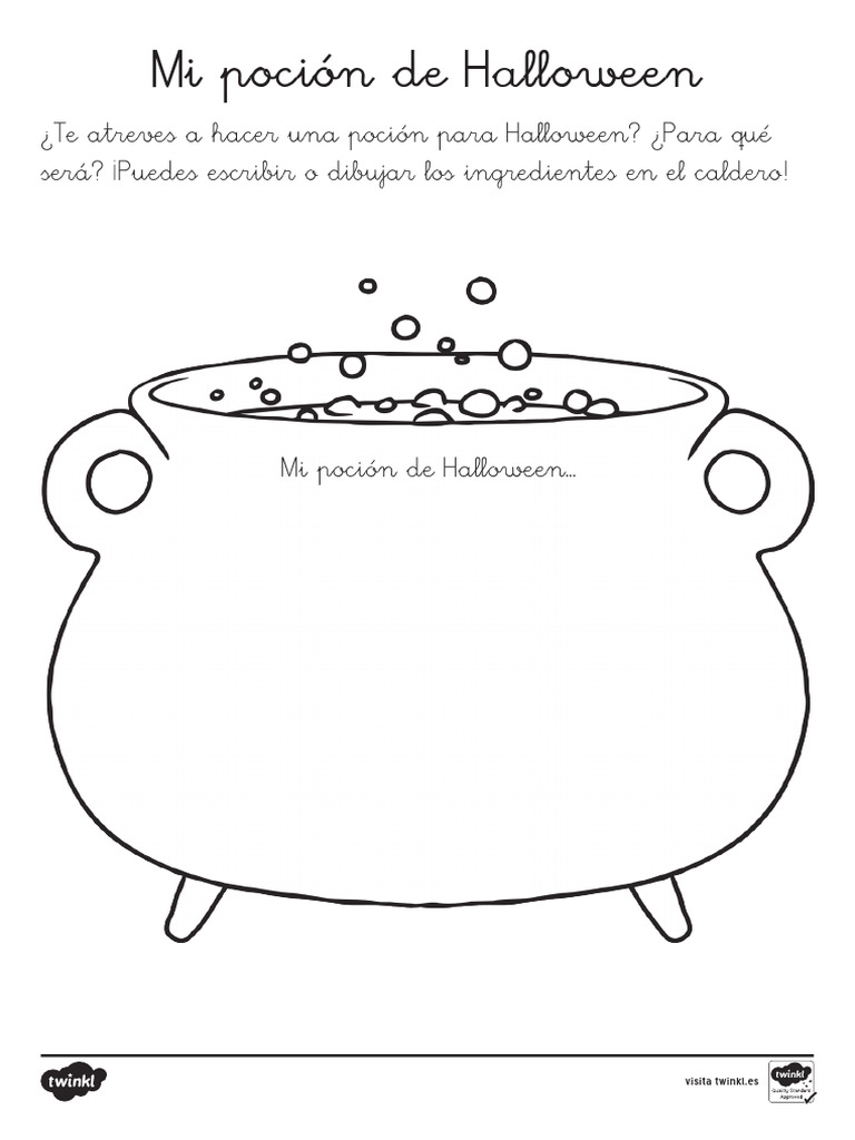 Poción de Halloween: Ingredientes Creativos | PDF