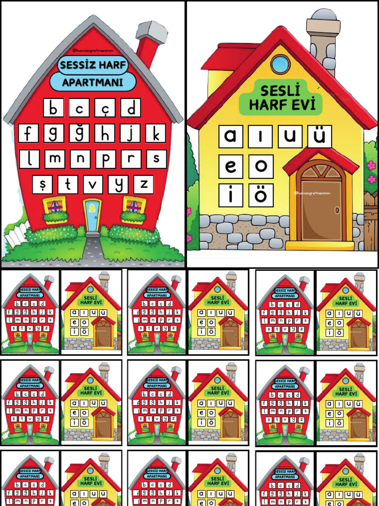 Sesli Sessiz Harfler Defter Etkinligi | PDF