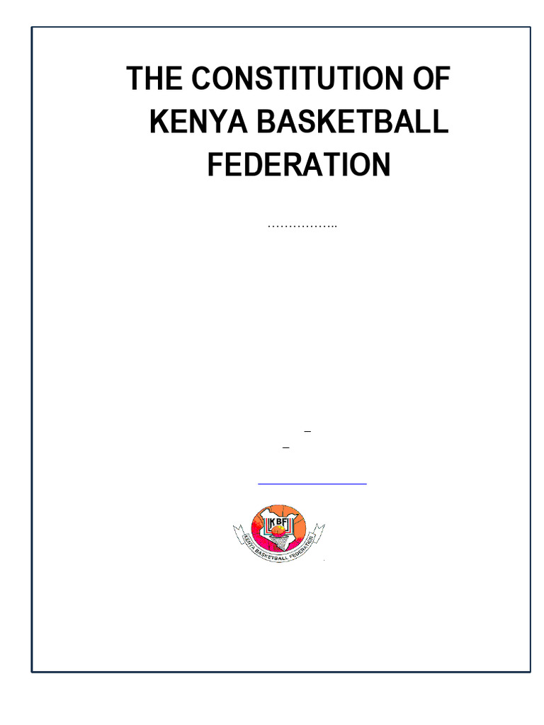 KBF CONSTITUTION FINAL 2024 Draft - Print | PDF | Federation | Negotiable Instrument
