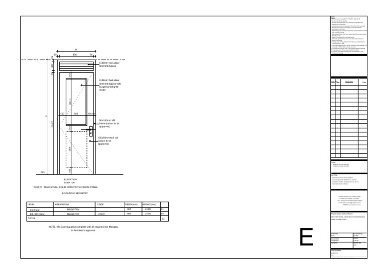 7office Doors Schedule Revisions 13.11.2024 - 2025-Model | PDF | Architectural Design | Architecture