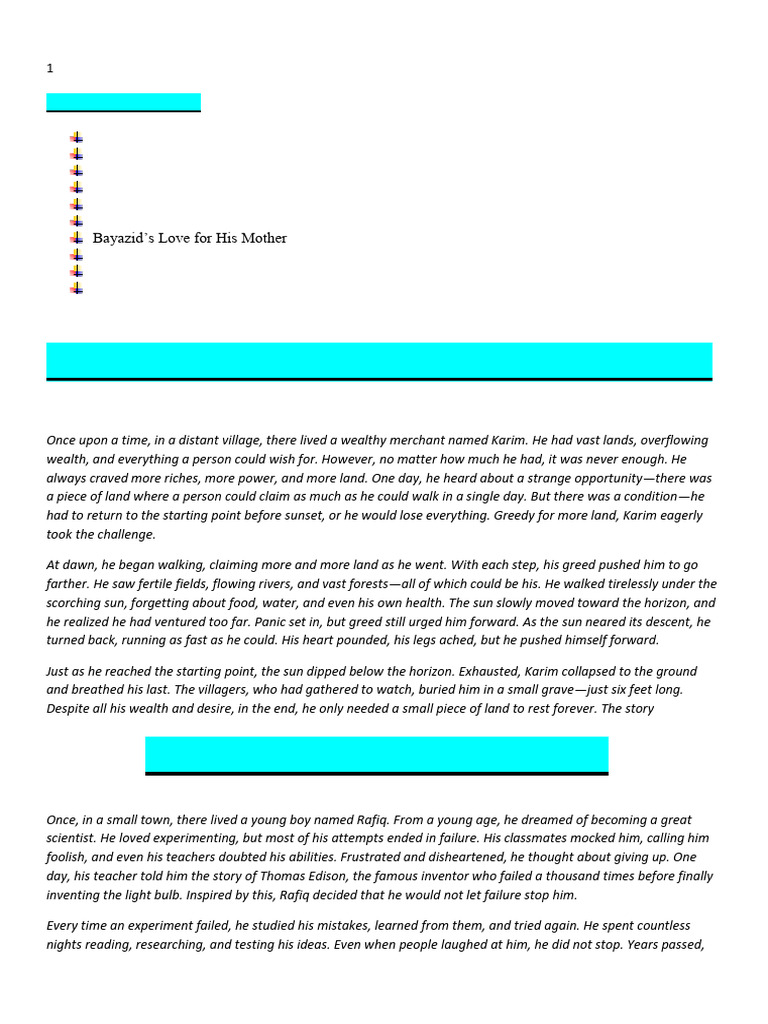 Completing Stories Updated | PDF