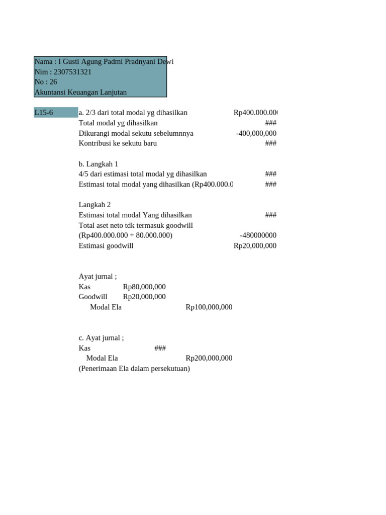 Jurnal Akuntansi Modal Sekutu Baru | PDF