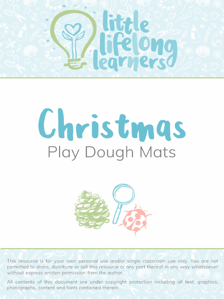 Christmas Play Dough Mats - Freebie | PDF
