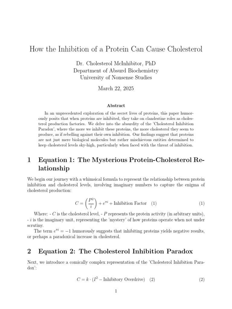 How The Inhibition of A Protein Can Cause Choleste-A263c361 | PDF ...