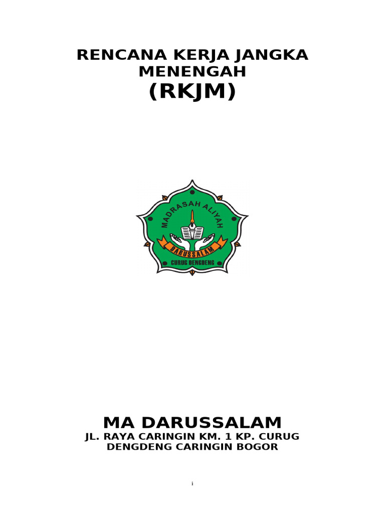 Contoh RKS - RKJM (EMPAT TAHUNAN) | PDF