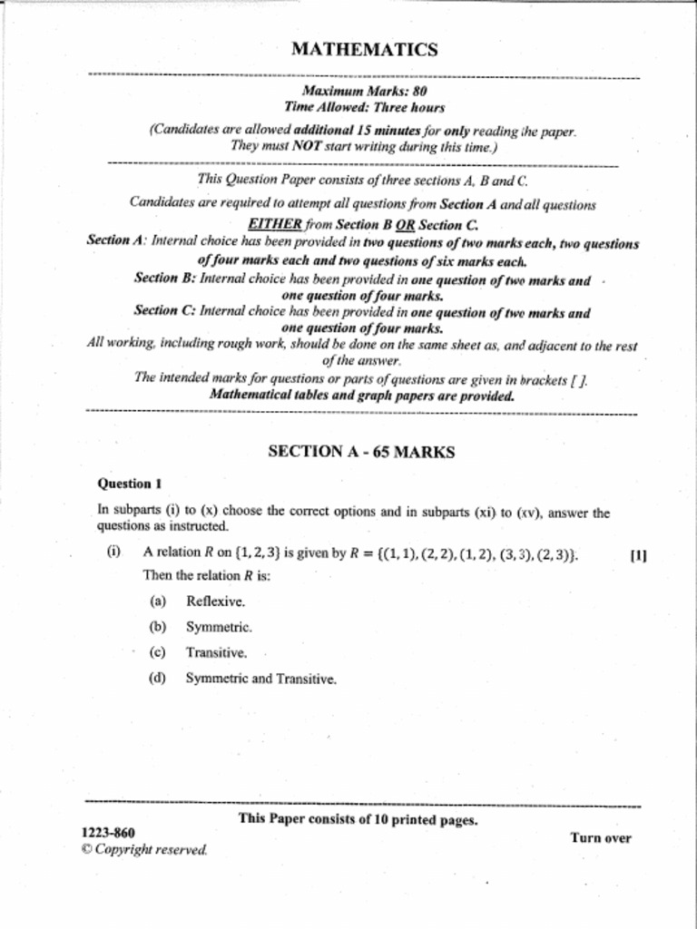 860 Mathematics | PDF