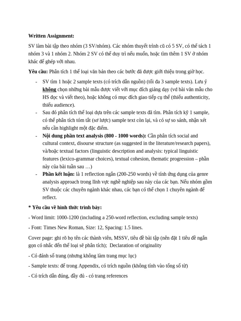 Huong Dan BT3 - GenreAnalysis | PDF