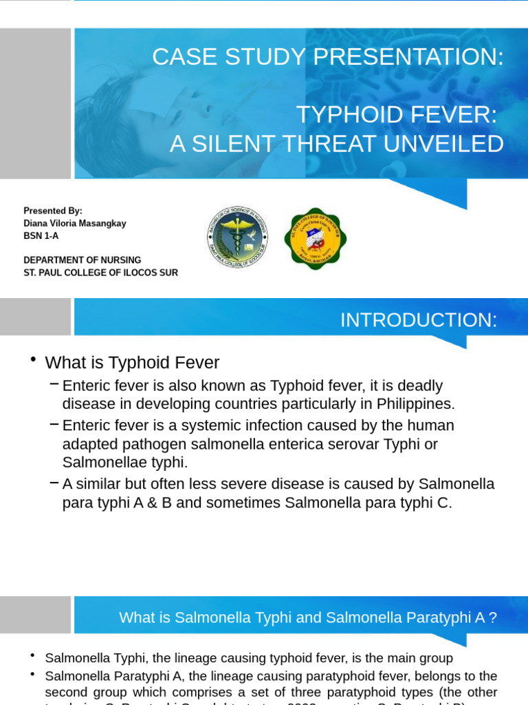 Typhoid Fever Case Study Analysis | PDF | Salmonella | Human Diseases ...