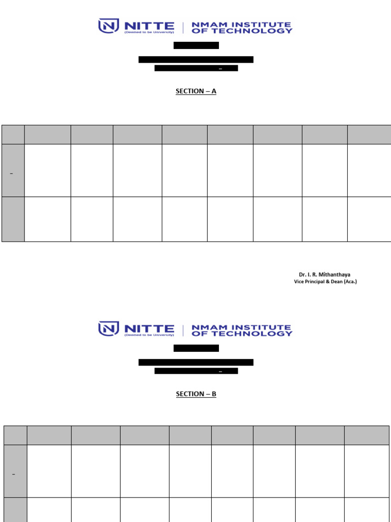 Skill Lab Section Wise Time Table (A - L) - 2023-24 - I Sem | PDF | Chemical Energy Sources ...