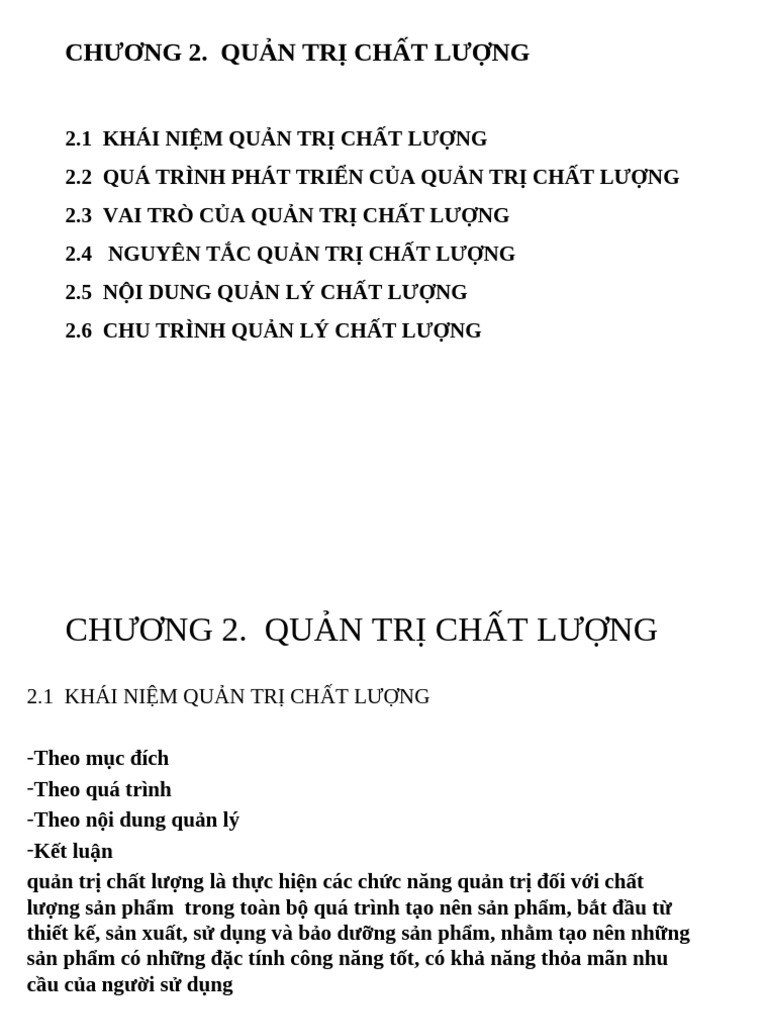 TR Bày CH 2. QTCL | PDF