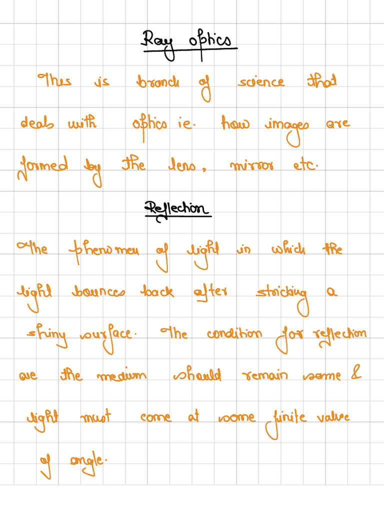 Ray optics notes-1 | PDF