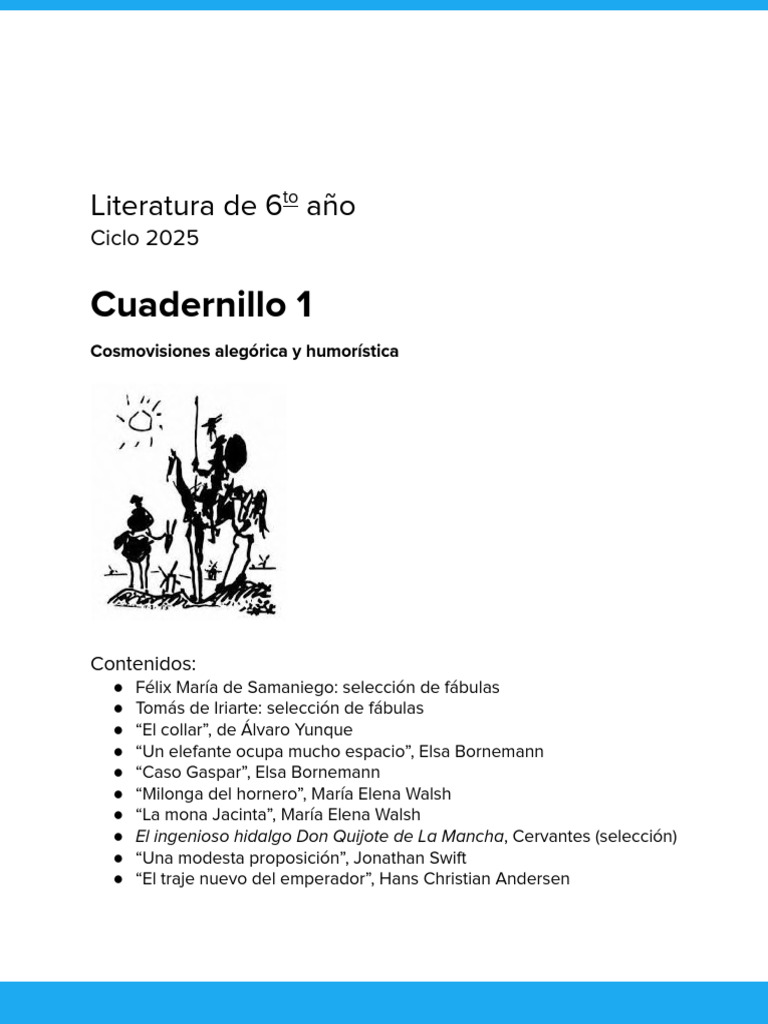 Fábulas y Cosmovisiones 6to Año 2025 | PDF | Fábula