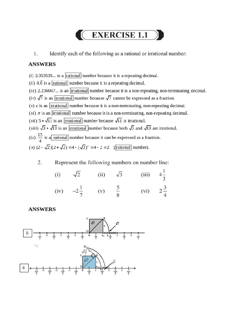 MTH 9th Solutions Exercise 1.1 | PDF