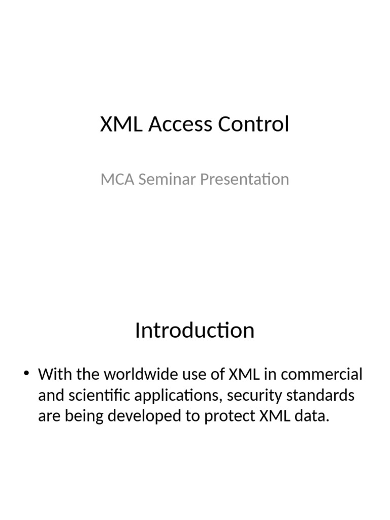 XML_Access_Control_Seminar | PDF