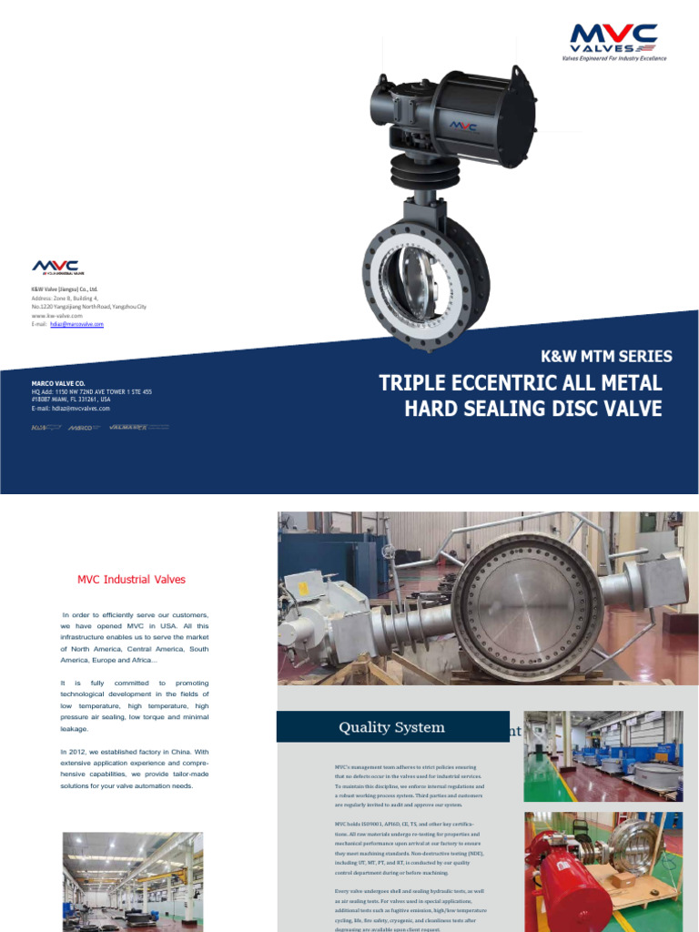 Triple Eccentric All Mental Hard Sealing Disc Valve | PDF | Valve ...