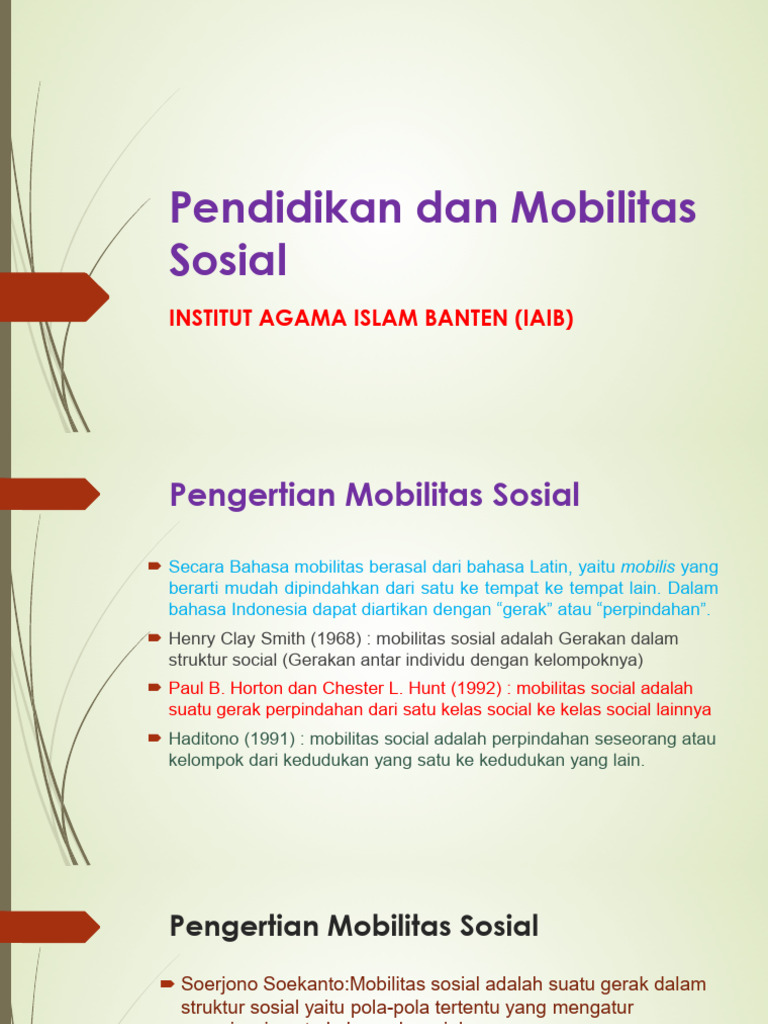 6 Pendidikan Dan Mobilitas Sosial | PDF