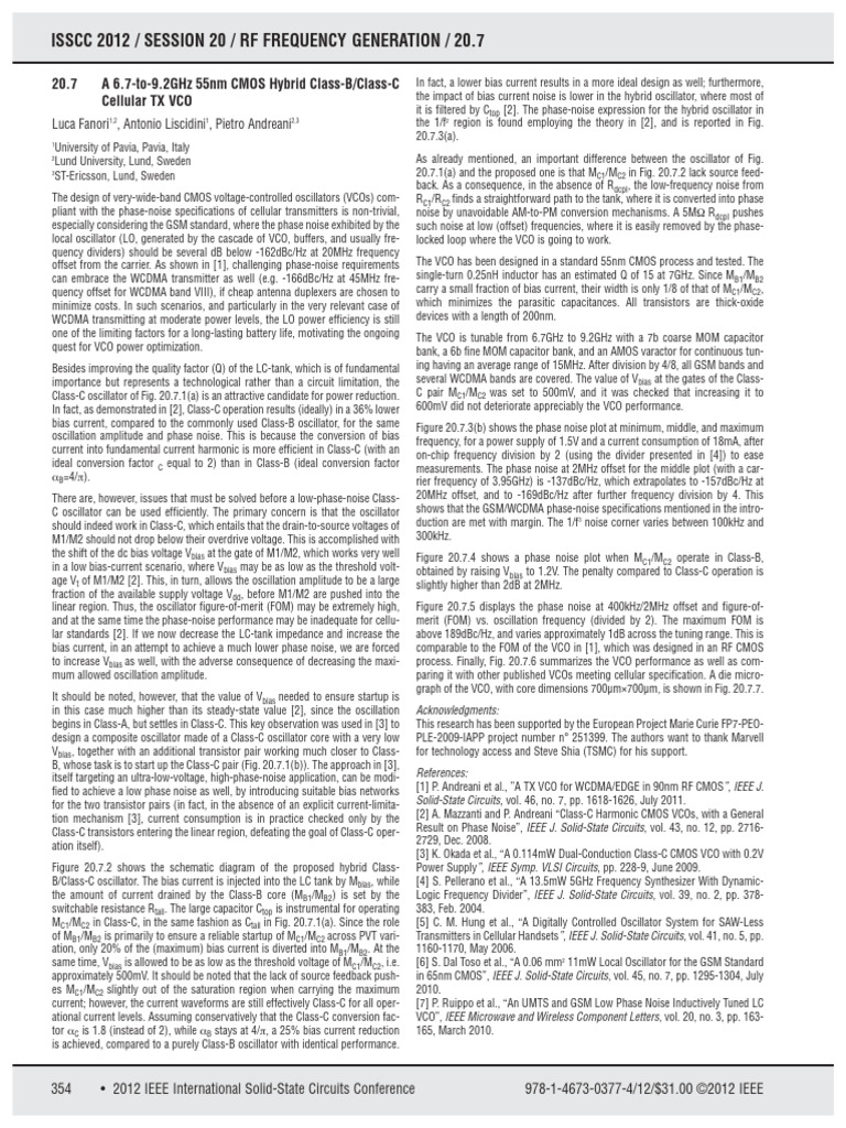 1.2012-ISSCC-BC-A_6.7-to-9.2GHz_55nm_CMOS_hybrid_Class-B_Class-C ...