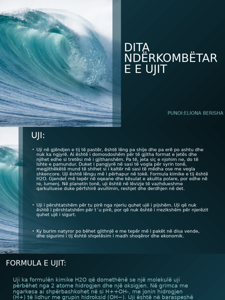 Dita Ndërkombëtare e Ujit | PDF