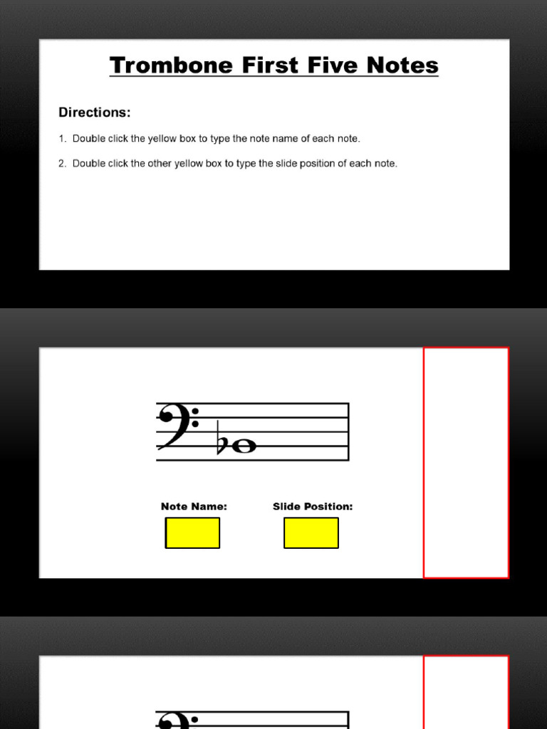 Trombone First Five Notes | PDF