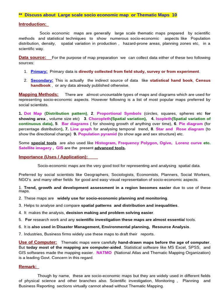 Large Scale Socio-Economic Mapping | PDF | Map | Cartography
