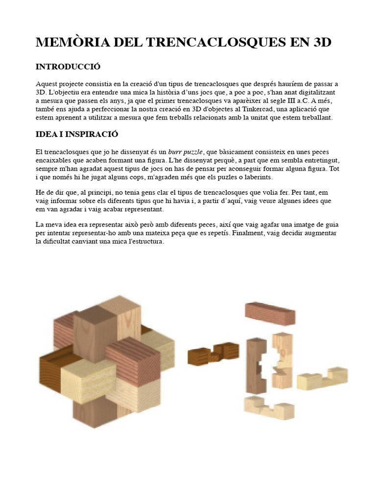 Memoria Trencaclosques Tecno | PDF