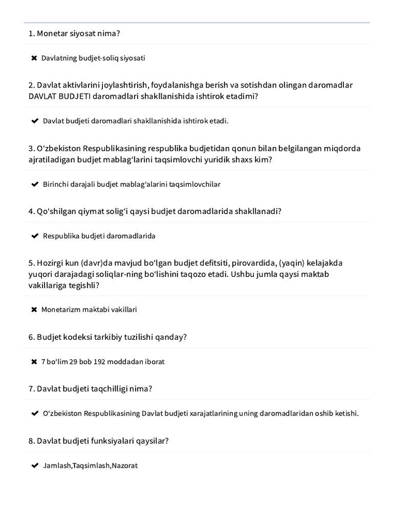 Budjet_siyosati_yakuniy_nazorat_HEMIS_Student_axborot_tizimi | PDF