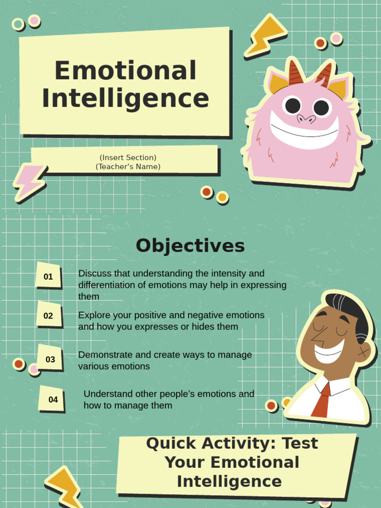 PERDEV Week 10 & 11 Emotional Intelligence 23-24 | PDF | Emotions | Impulsivity