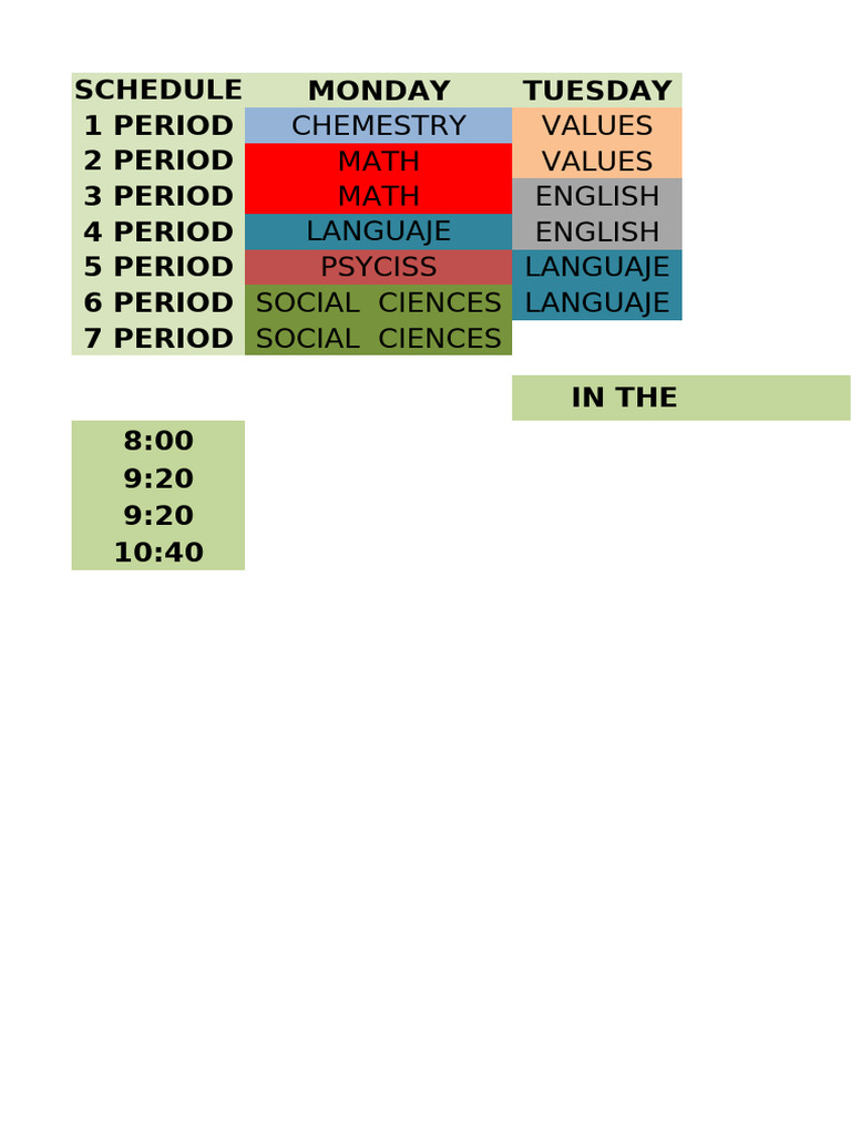 Horario 2023 Amerinst | PDF
